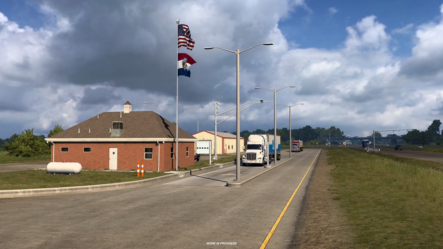 American Truck Simulator Shows Iowa DLC's Bridges, Weigh Stations ...